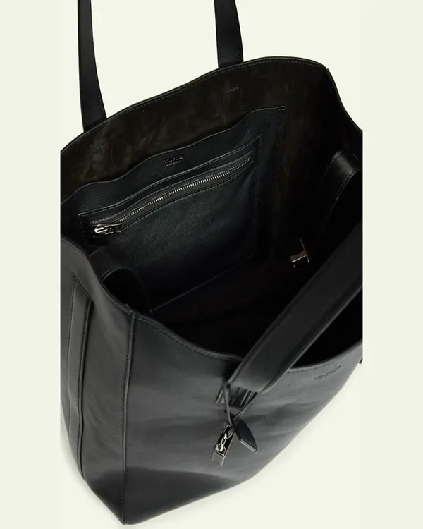 TOM FORD Natural Leather North-south Tote Bag - Black