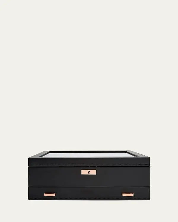Wolf Axis 10-piece Watch Box With Drawer - Copper