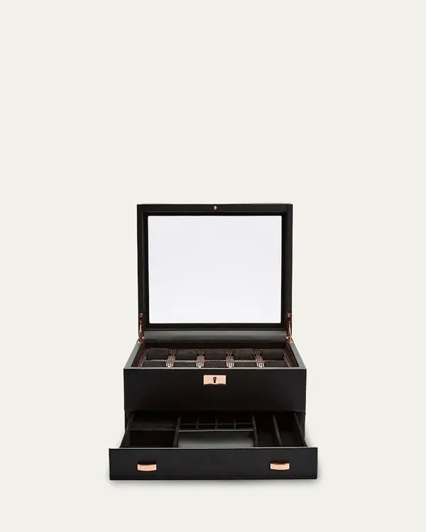 Wolf Axis 10-piece Watch Box With Drawer - Copper