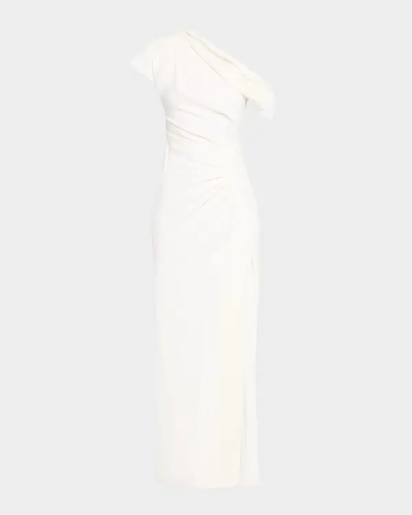 Simkhai Kally Draped One-shoulder Gown - Ivory