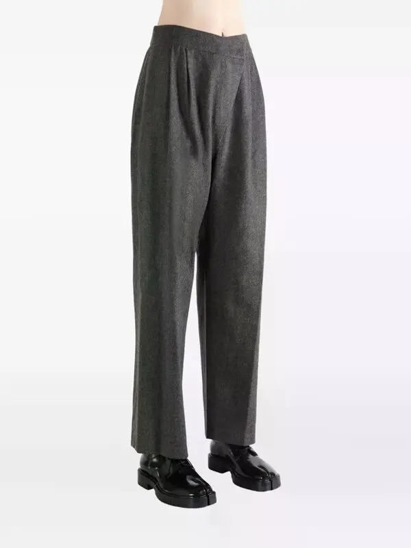 AMOMENTO High-waisted Wide Leg Trousers - Grey