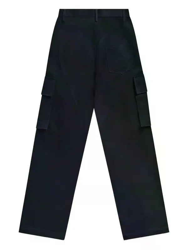 AREA Embroidered Flower Cargo Trousers