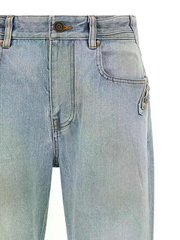 Balenciaga City Washed-out Denim Jeans - Blue