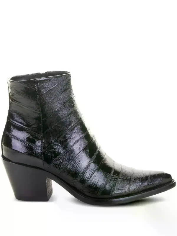 DUCANERO Pointed-toe Leather Ankle Boots