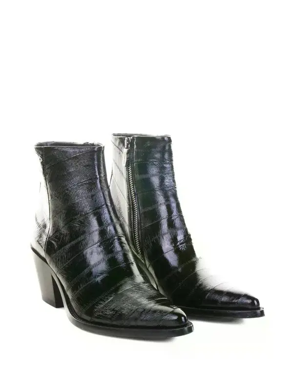 DUCANERO Pointed-toe Leather Ankle Boots