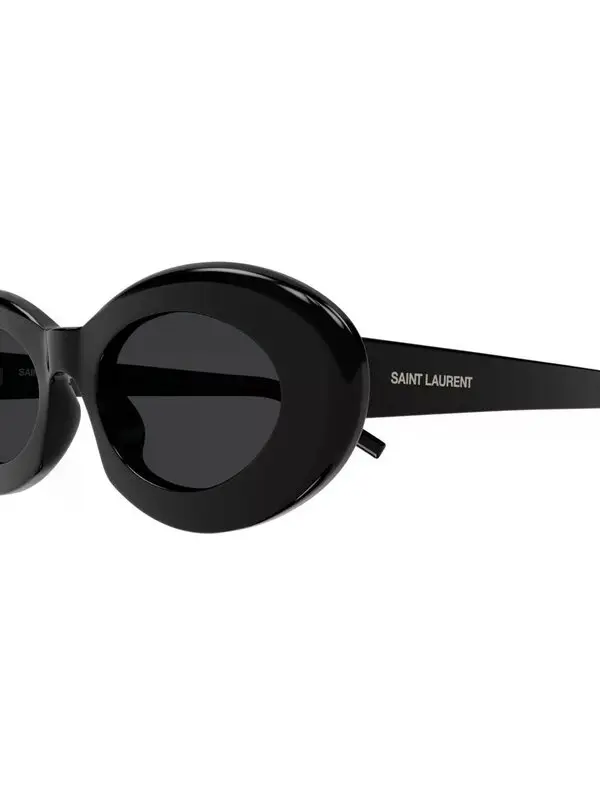 Saint Laurent Oval Frame Sunglasses - Black