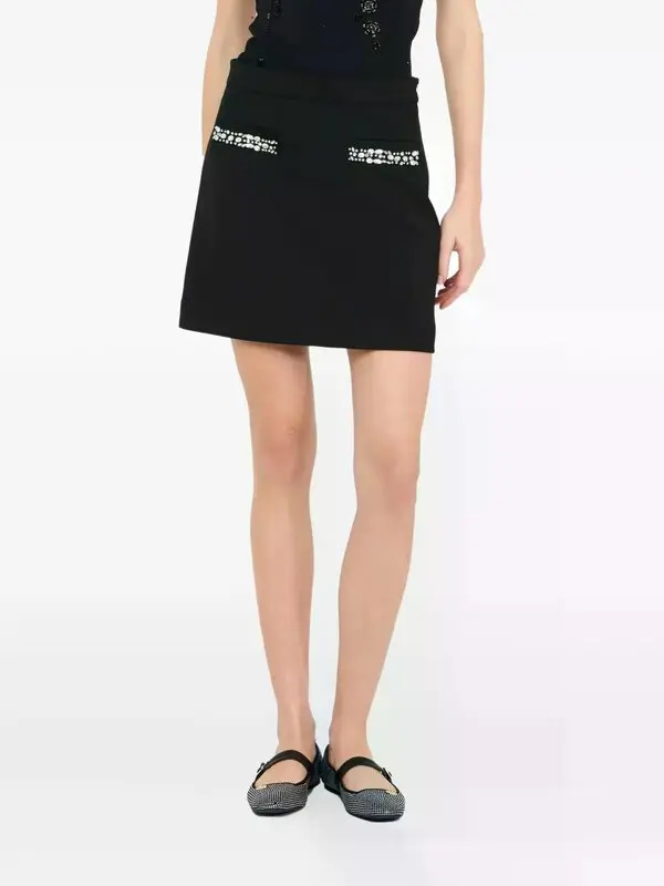 Liu Jo Rhinestone Pocket Mini Skirt