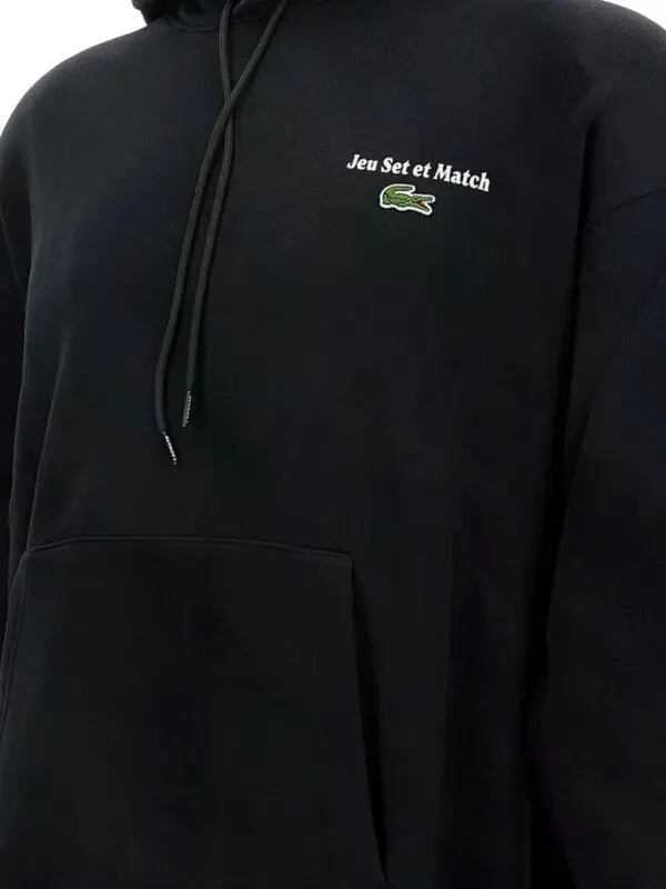 Lacoste Jeu Set Et Match Hoodie - Black