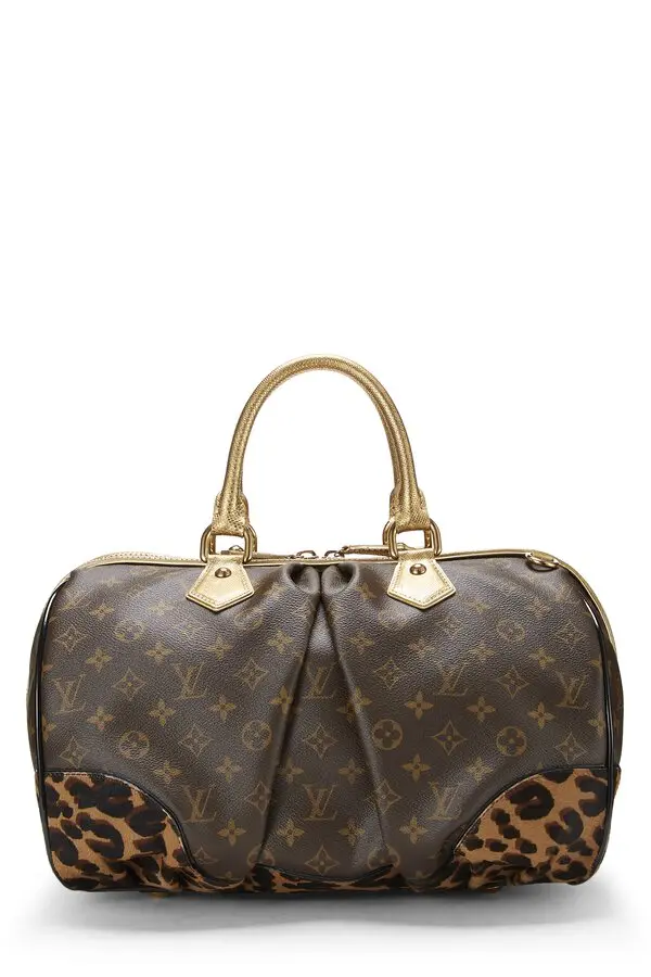 LOUIS VUITTON Monogram Canvas Leopard Stephen Tote Bag