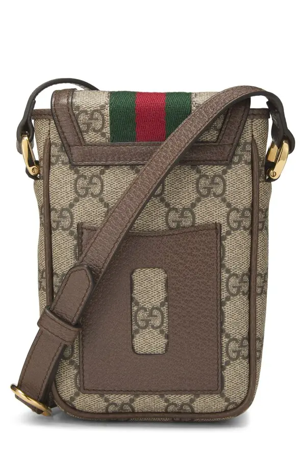 Gucci Original Gg Supreme Canvas Web Ophidia Phone Holder