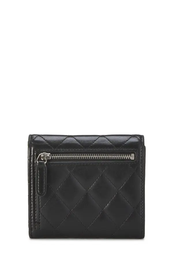 Chanel Lambskin Classic Flap Compact Wallet - Black