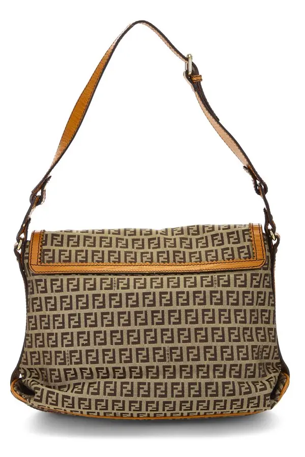 Fendi Zucchino Canvas Shoulder Bag