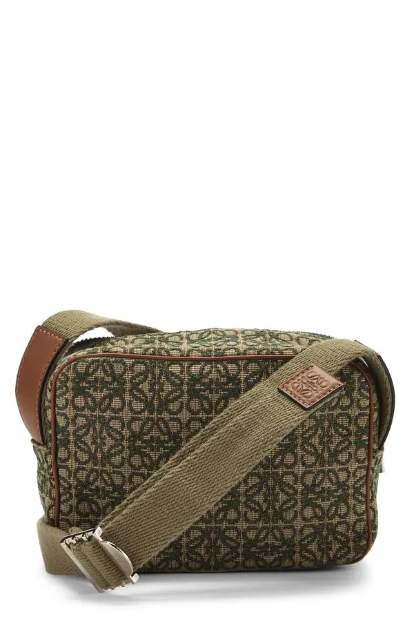 Loewe Jacquard Camera Bag - Green