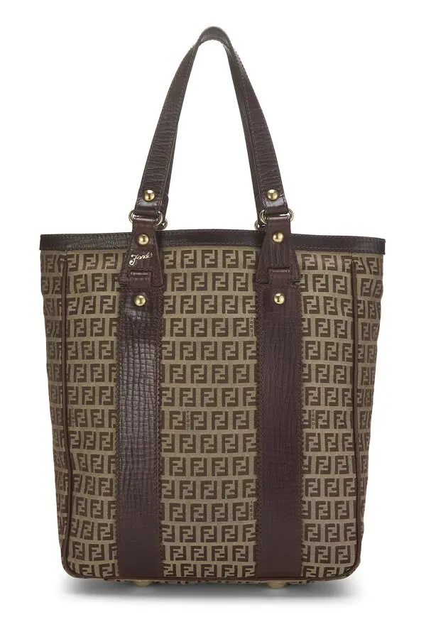 Fendi Zucchino Tote - Brown