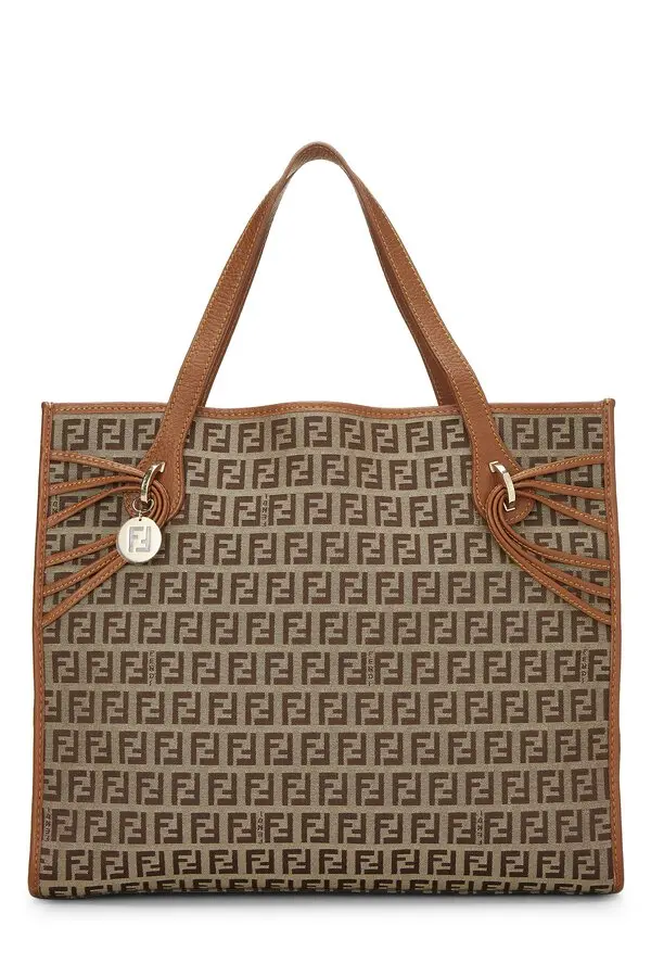 Fendi Zucchino Tote - Brown