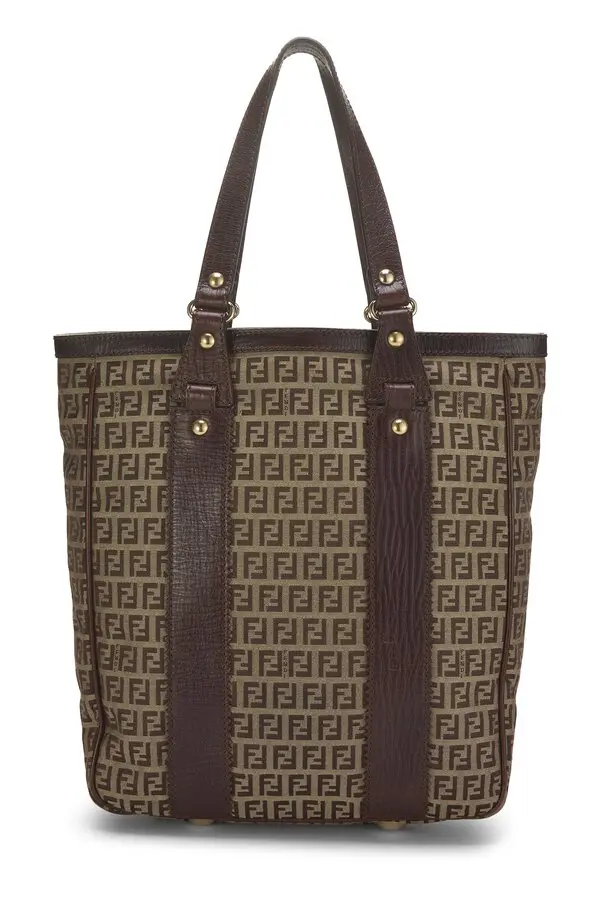 Fendi Zucchino Tote - Brown