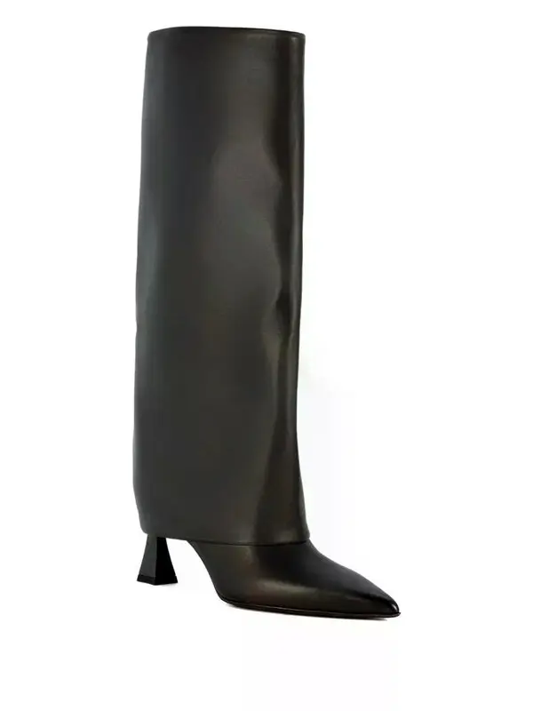 SERGIO LEVANTESI 50mm Krizia Leather Knee-high Boots