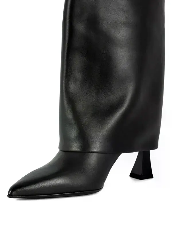 SERGIO LEVANTESI 50mm Krizia Leather Knee-high Boots