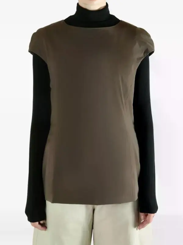 AMOMENTO Cap-sleeve Top