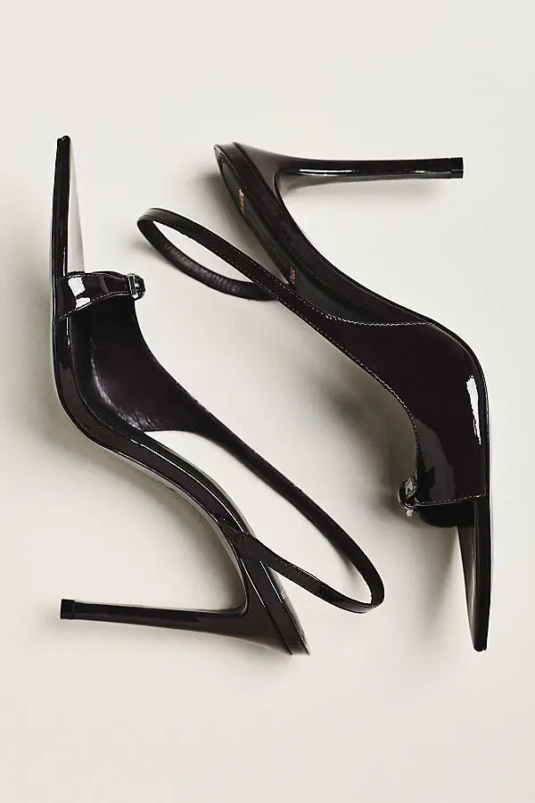 BLACK SUEDE STUDIO Heidi Slingback Heels