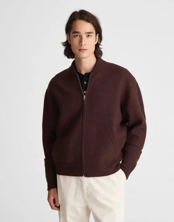 Madewell Boiled Wool Baseball Jacket