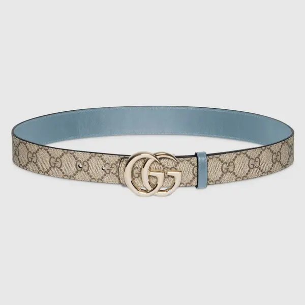 Gucci Reversible Gg Marmont Belt - Beige