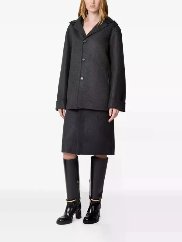 TOD'S Single-breasted Hooded Coat