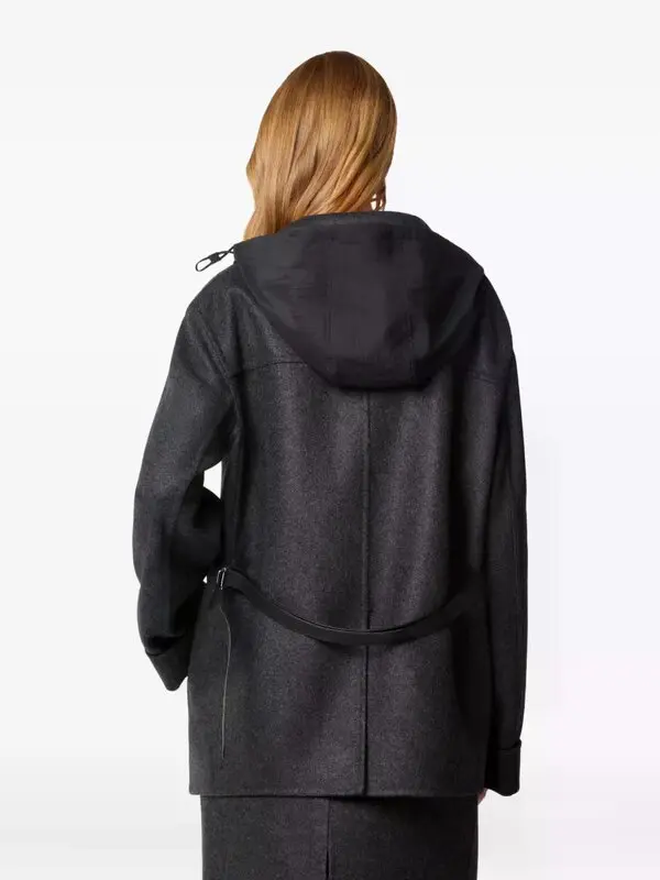TOD'S Single-breasted Hooded Coat