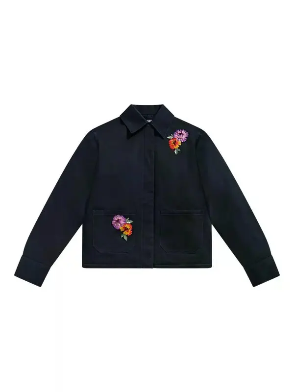 AREA Embroidered-flower Cargo Jacket