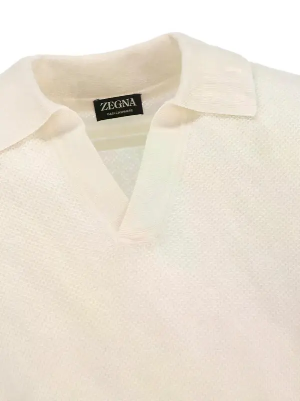 Zegna Long-sleeve Polo Shirt - Neutrals