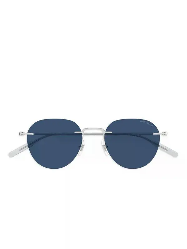 Montblanc Round-frame Sunglasses - Silver