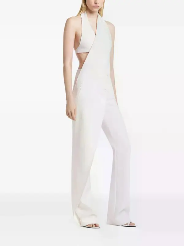COURREGES Halter-neck Overlapped Jumpsuit
