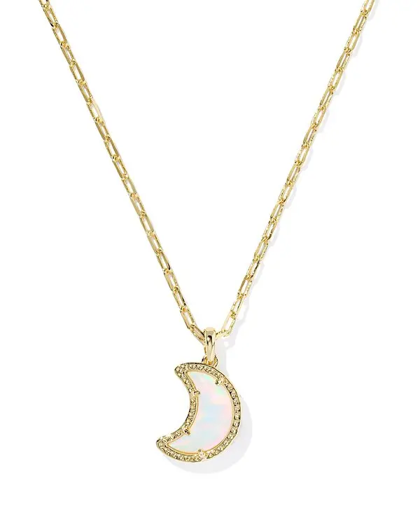 Kendra Scott Moon Short Pendant Necklace - Gold