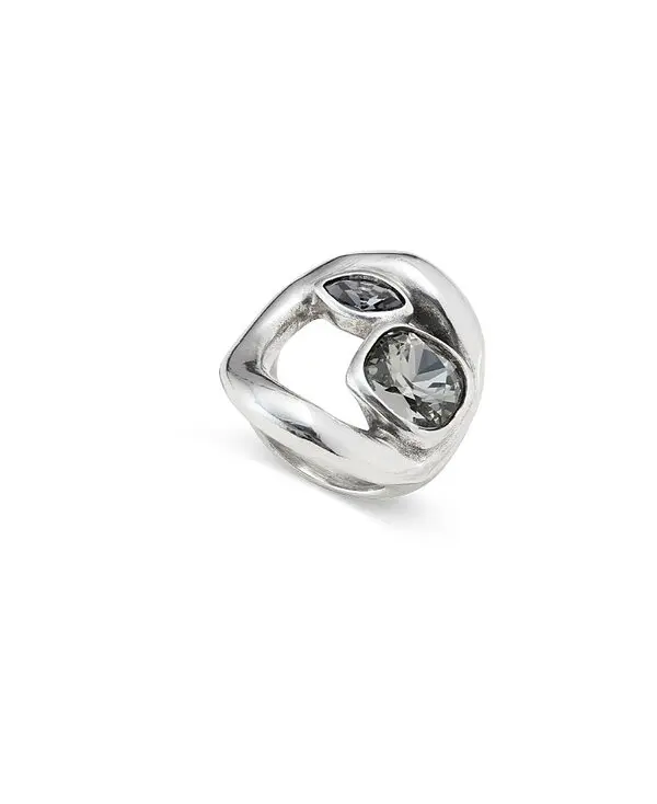 UNODE50 Crystal Triple-set Ring - Silver
