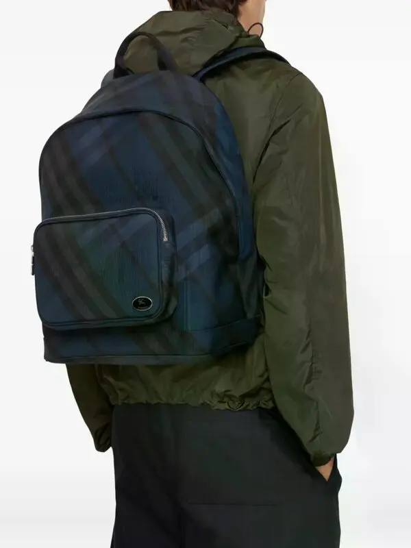 Burberry Grid Check-pattern Backpack