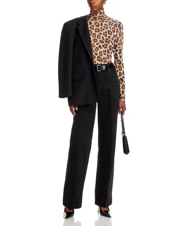 Bloomingdale'S Animal Printed Turtleneck Sweater