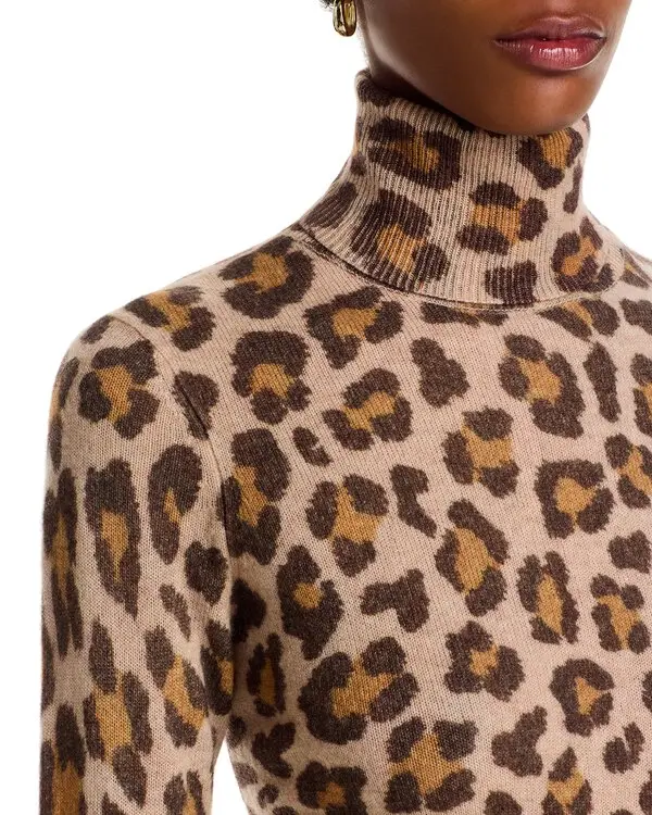 Bloomingdale'S Animal Printed Turtleneck Sweater