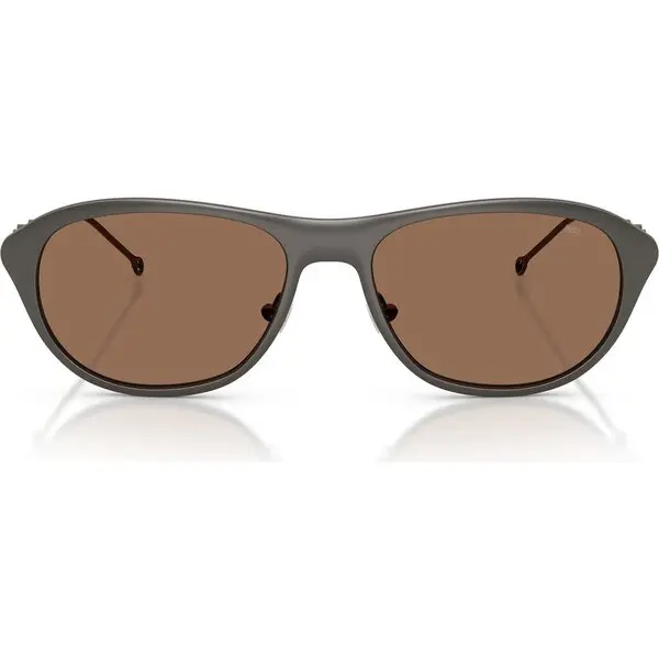 DIESEL® 55mm Pillow Sunglasses - Matte Gun Metal/dark Brown
