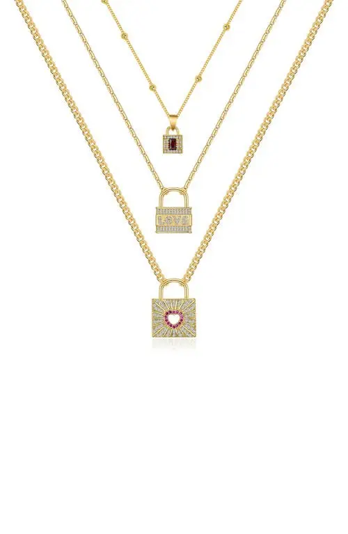 LA MENO En Love Pendant Necklace - Gold