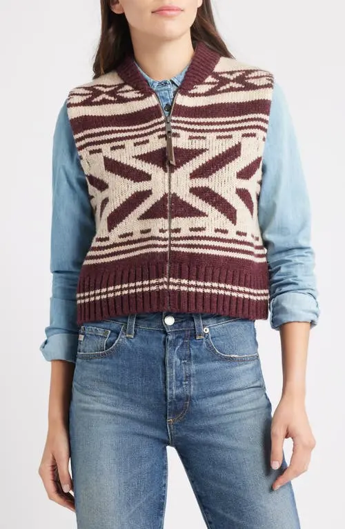 Pendleton Shetland Wool Zip Vest