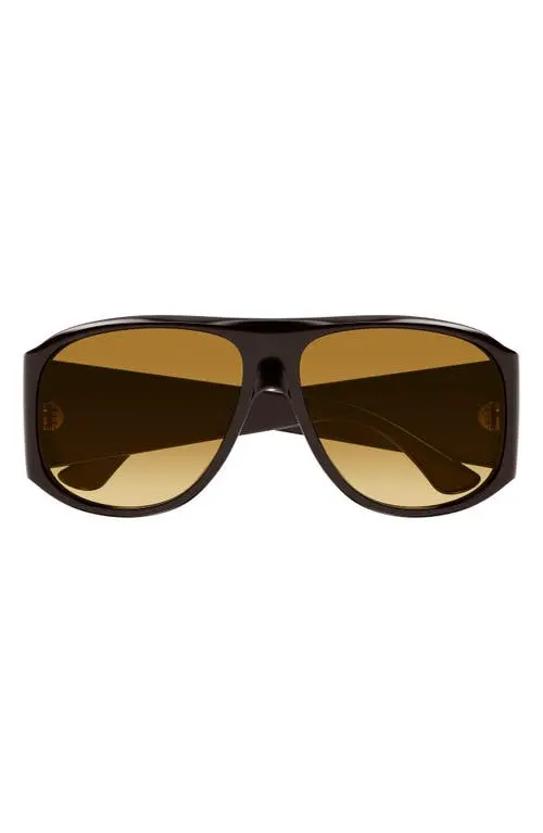 Chloé 60mm Gradient Navigator Sunglasses - Brown