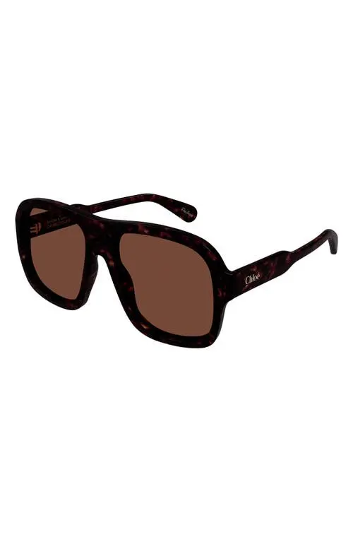 Chloé 58mm Pilot Sunglasses