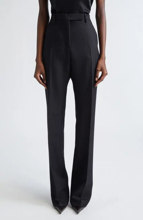 TOM FORD Sharp Herringbone Tailored Straight Leg Virgin Wool Trousers