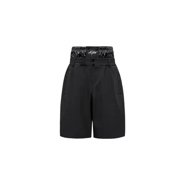 MONCLER X A$AP ROCKY Logo Print Shorts - Black