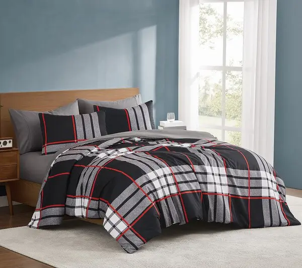 TRULY SOFT Danbury Plaid 3 Piece King Comforter Set