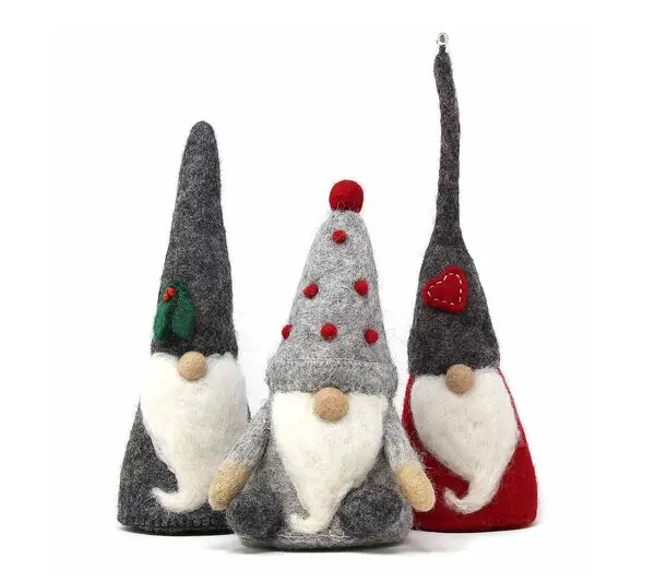 GLOBAL CRAFTS Gnome Felt Trio Set - One-color