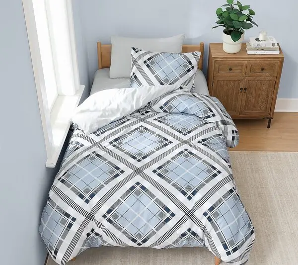 TRULY SOFT Lars Plaid 2 Piece Twin Xl Duvet Set - One-color