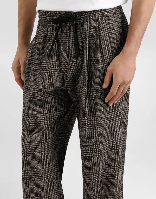 Dolce & Gabbana Glen Plaid Alpaca Blend Joggers