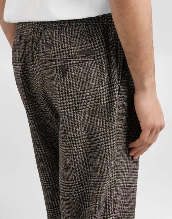 Dolce & Gabbana Glen Plaid Alpaca Blend Joggers