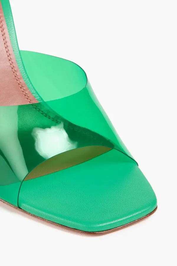 Amina Muaddi Lupita Pvc Wedge Mules